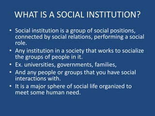 Social institutions | PPTX