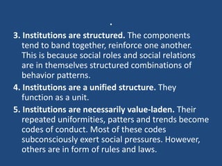 Social institutions | PPTX
