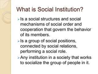 Social institution | PPTX