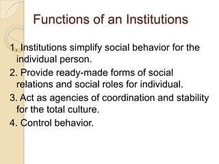 Social institution | PPTX