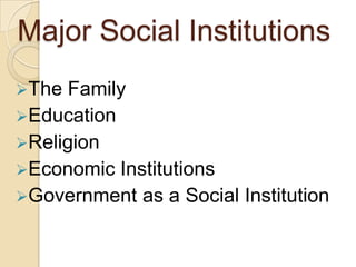 Social institution | PPTX