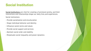 Social Institution Notes in detailed for students | PPTX | Professional ...