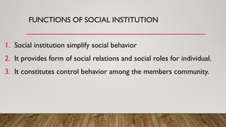 Social institution.pptx community Engagement solidarity | PPTX