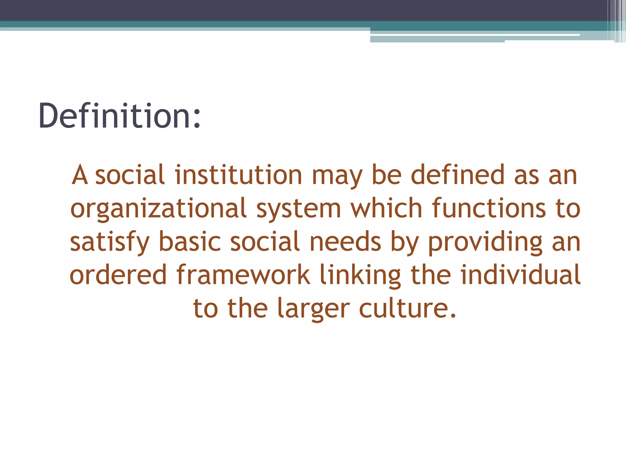 Social institutions - Sociology | PPSX