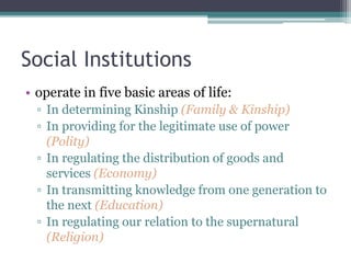 Social institutions - Sociology | PPSX