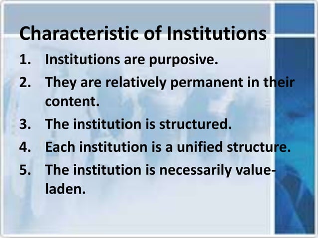 Social institutions.... | PPT