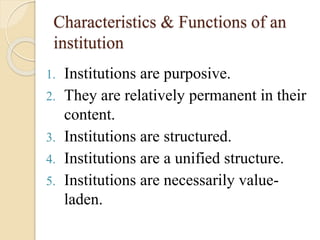Social institutions | PPTX