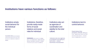 Social institutions chapter vi | PPTX