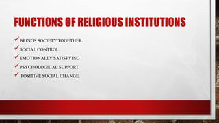 Social institutions ppt | PPTX