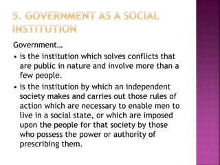 Sociology: Social Institution | PPTX