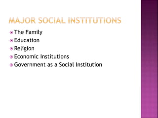 Sociology: Social Institution | PPTX