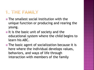 Sociology: Social Institution | PPTX