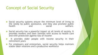 social Insurance concept and its application | PPTX
