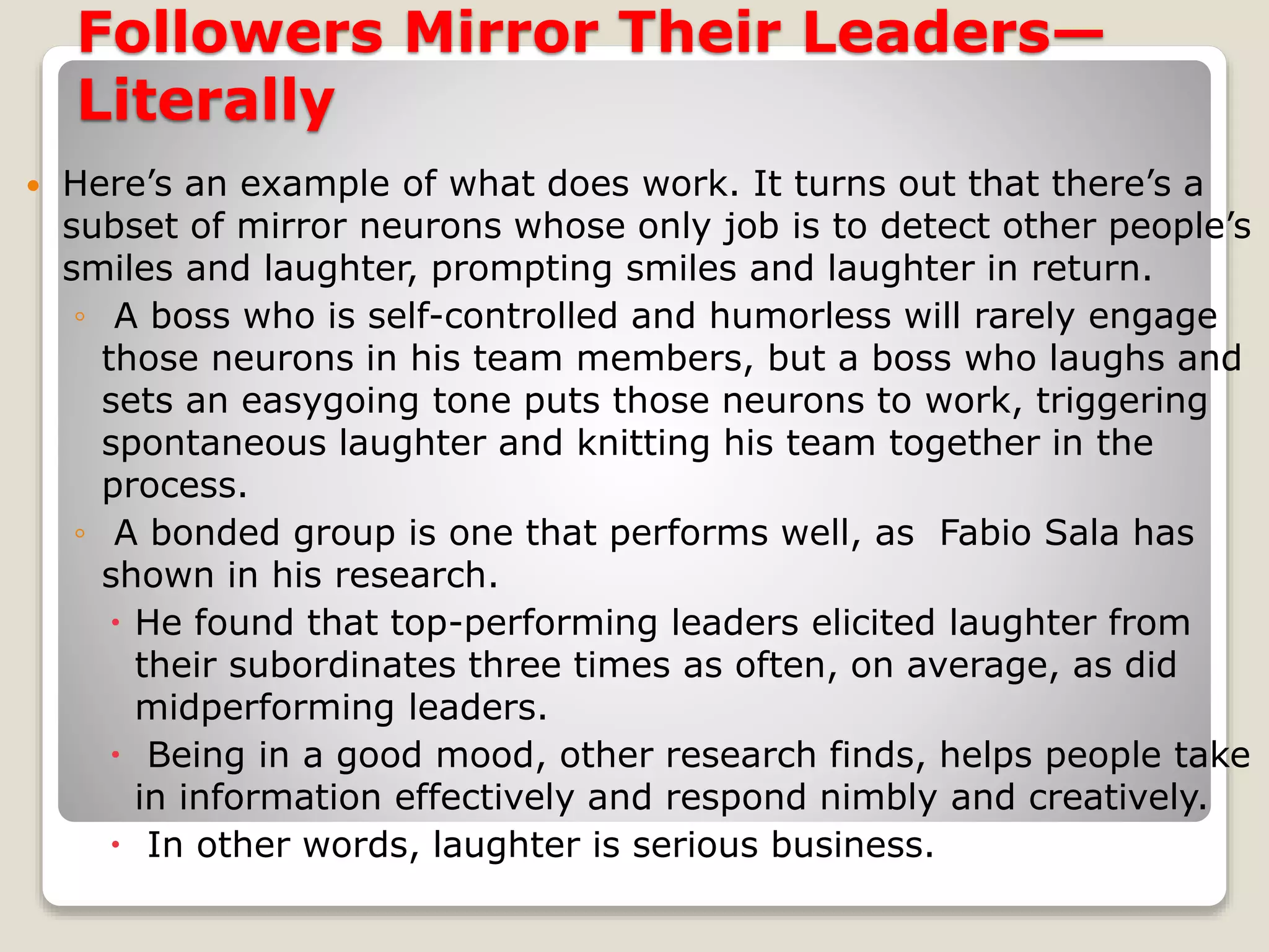 Social intelligence and the biology of leadership | PPTX | Brain and ...