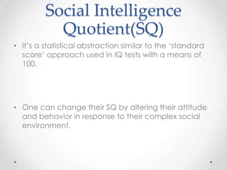 Social intelligences ppt | PPTX