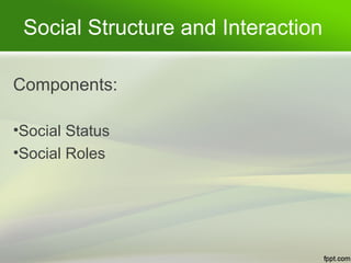 ELEMENTS OF SOCIAL LIFE: SOCIAL INTERACTION | PPT