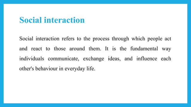 social Interaction. levels of Social interaction pdf | PPT