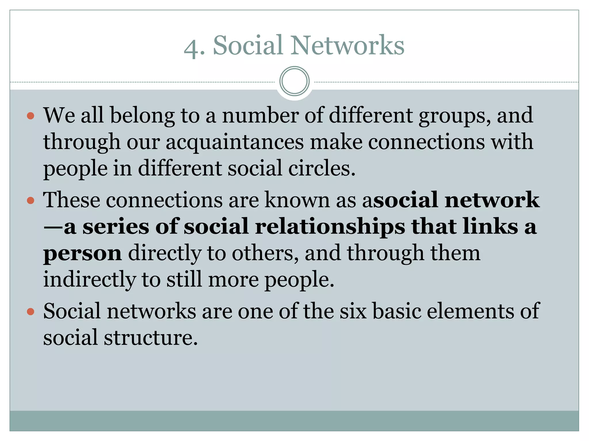 Social interaction, groups, and social structure | PPTX