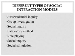 Social interaction model | PPTX
