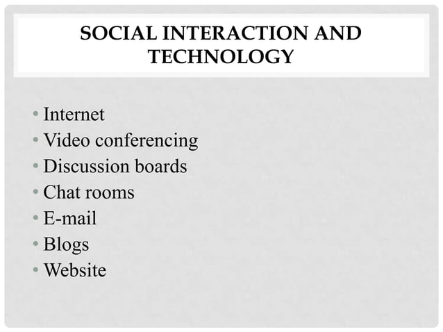 Social interaction model | PPTX | Educational Assessment | Education
