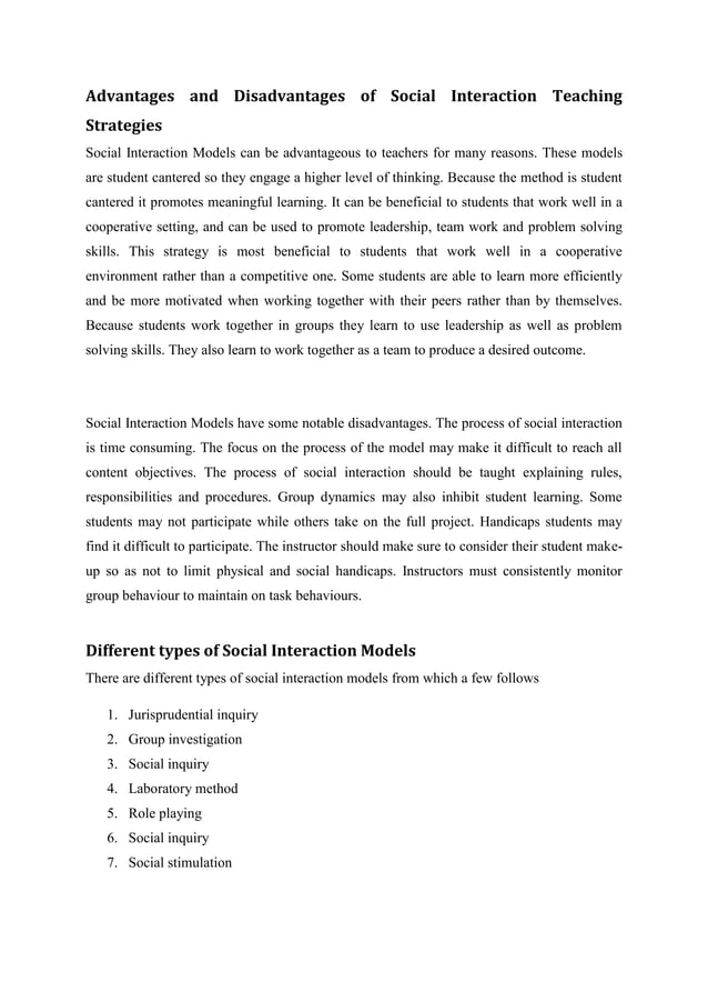 Social interaction models | PDF