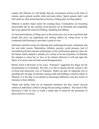 Social intolerance | DOCX | Crime & Harmful Acts to Individuals ...