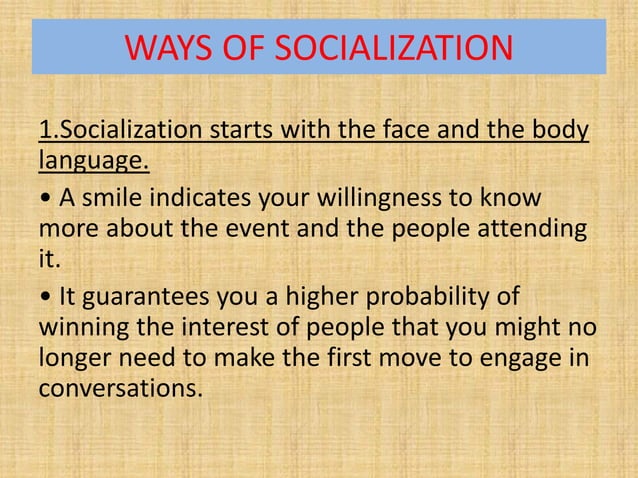 SOCIALIZATION | PDF | Family and Relationships