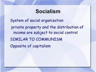 Socialism | ODP | Business | Business and Finance