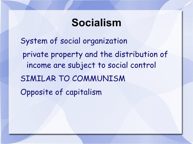 Socialism | PPT