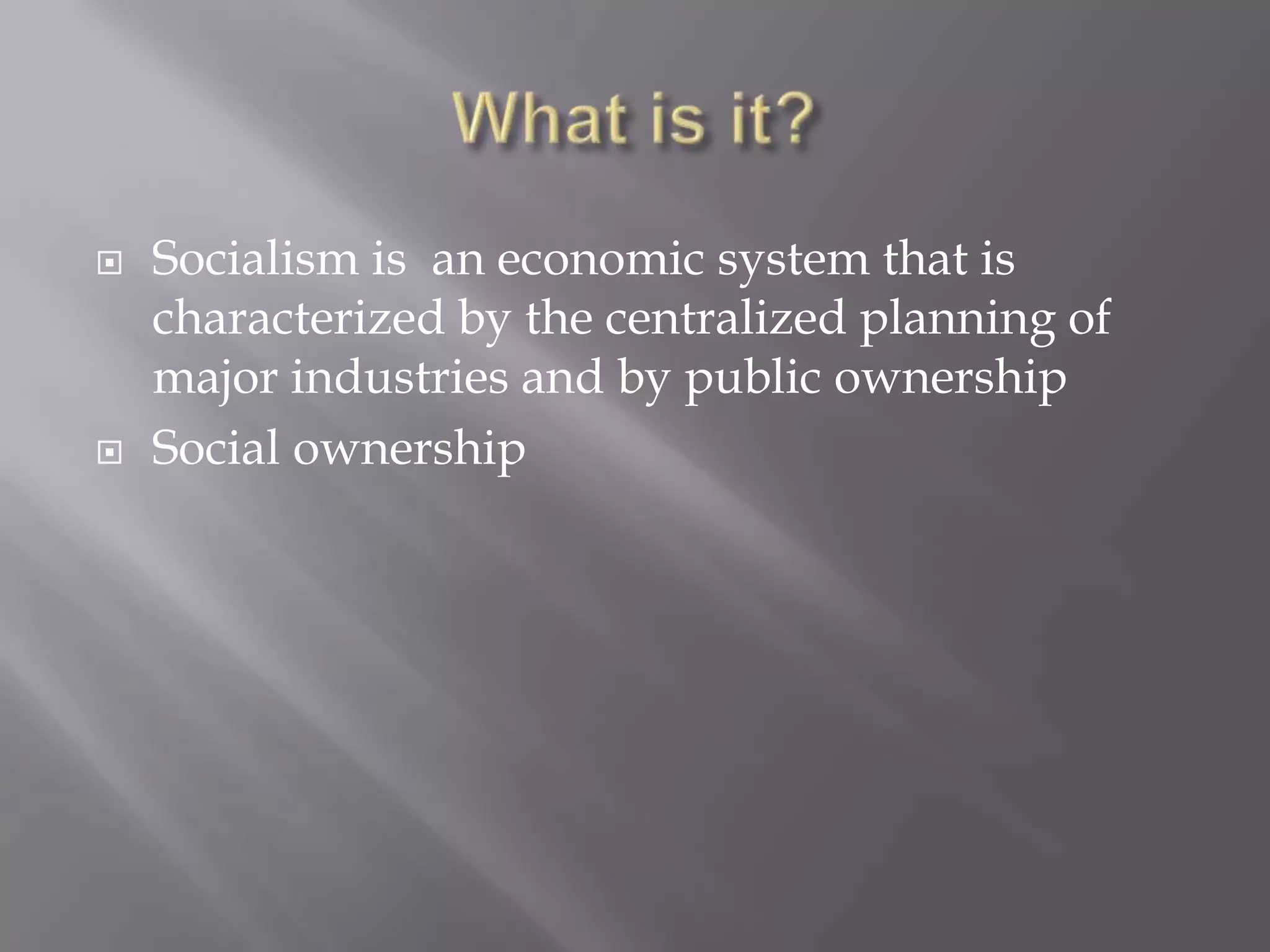 Socialism | PPTX