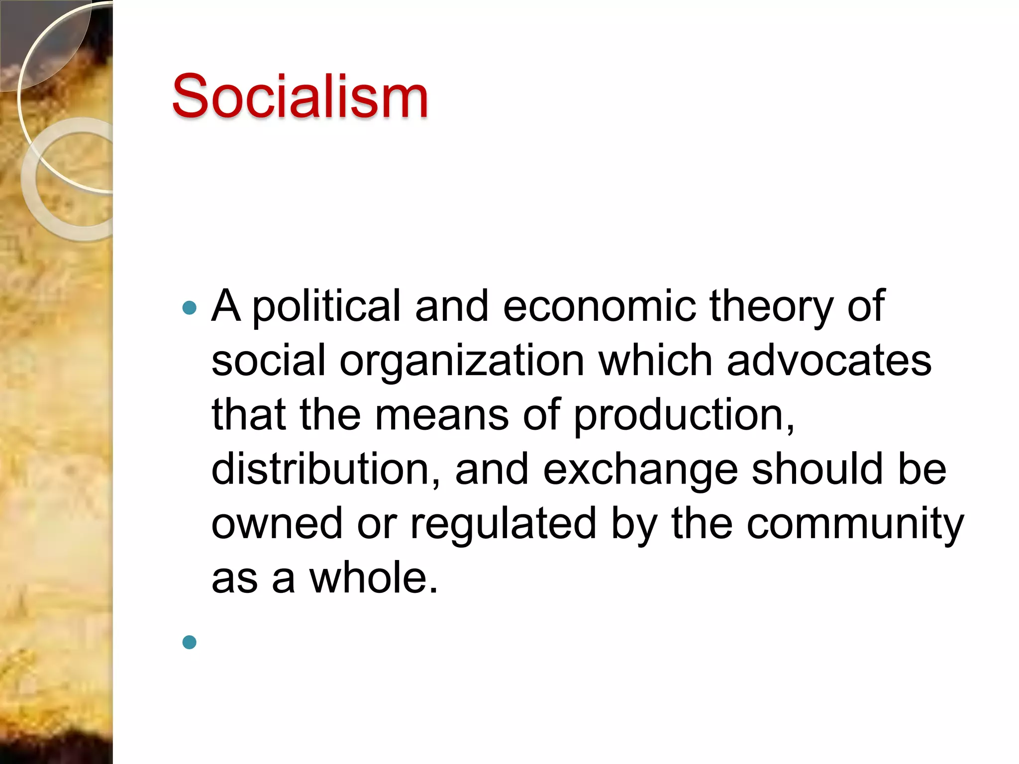 Socialism | PPTX