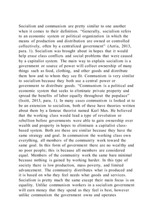 Socialism and communism are pretty similar to one another when it co | PDF