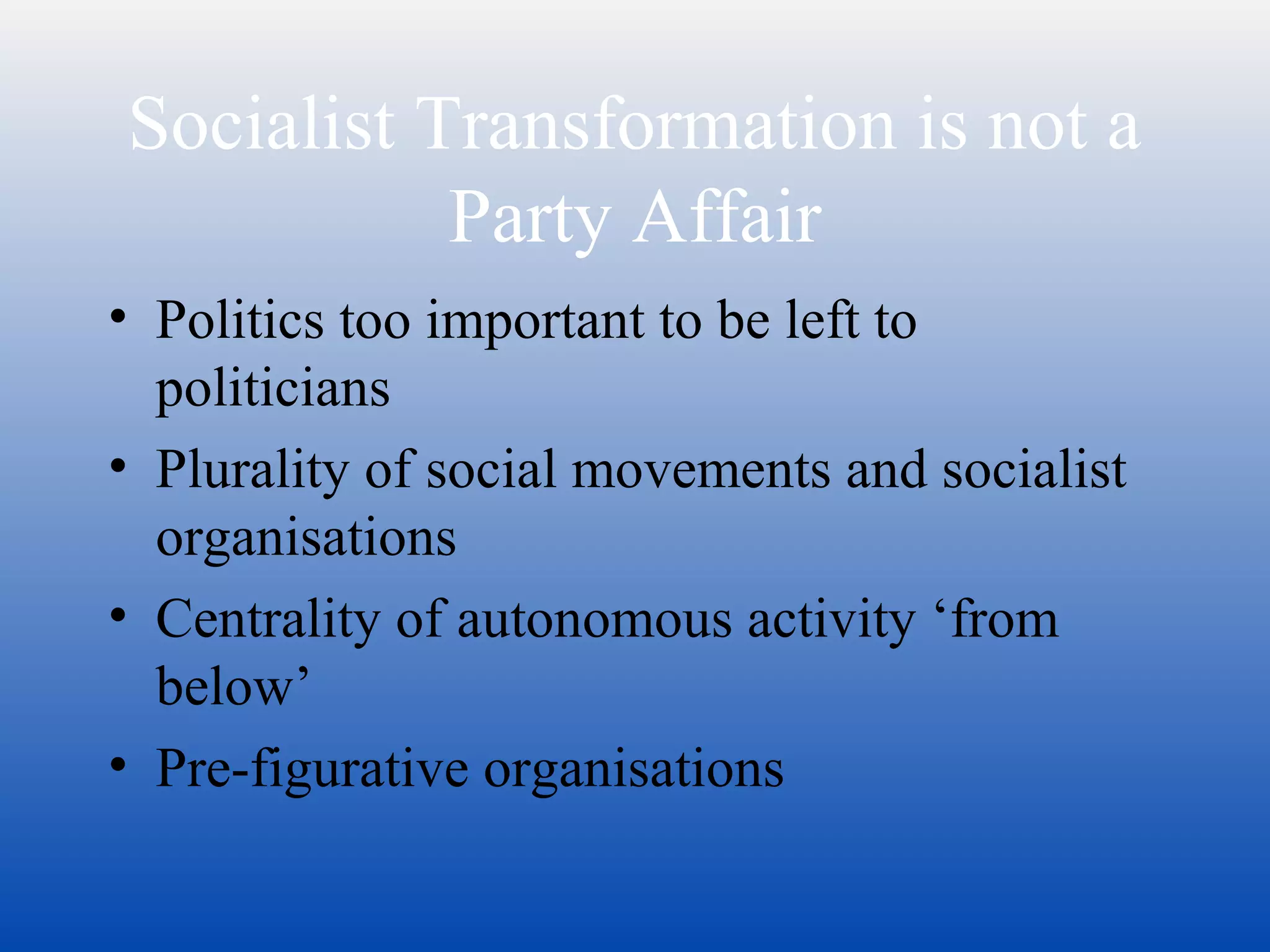 Dek Keenan - What do we mean by socialism? | PPT