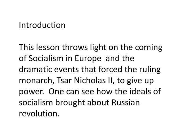 Socialism in Europe and Russian Revolution - Class 9 -CBSE | PPTX