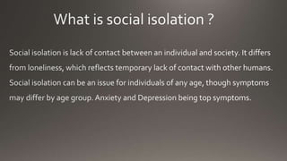 Social isolation | PPTX