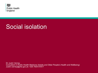 Social isolation | PPT