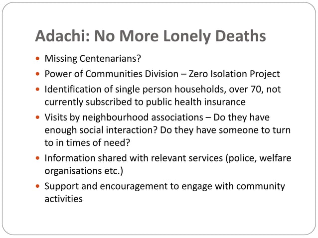 Social isolation and local government in japan | PDF