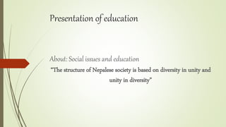 Social issue and education | PPTX