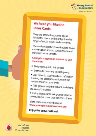 Young Social Innovators Ideas Cards - Exploring Social Issues | PDF