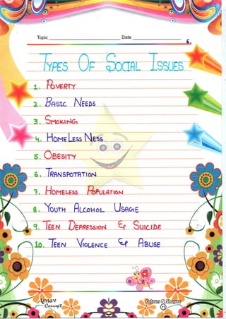 Social Issues List