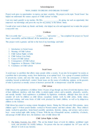 SOCIAL ISSUES | DOCX