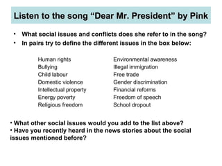 Social issues and conflict 2016 | PPT