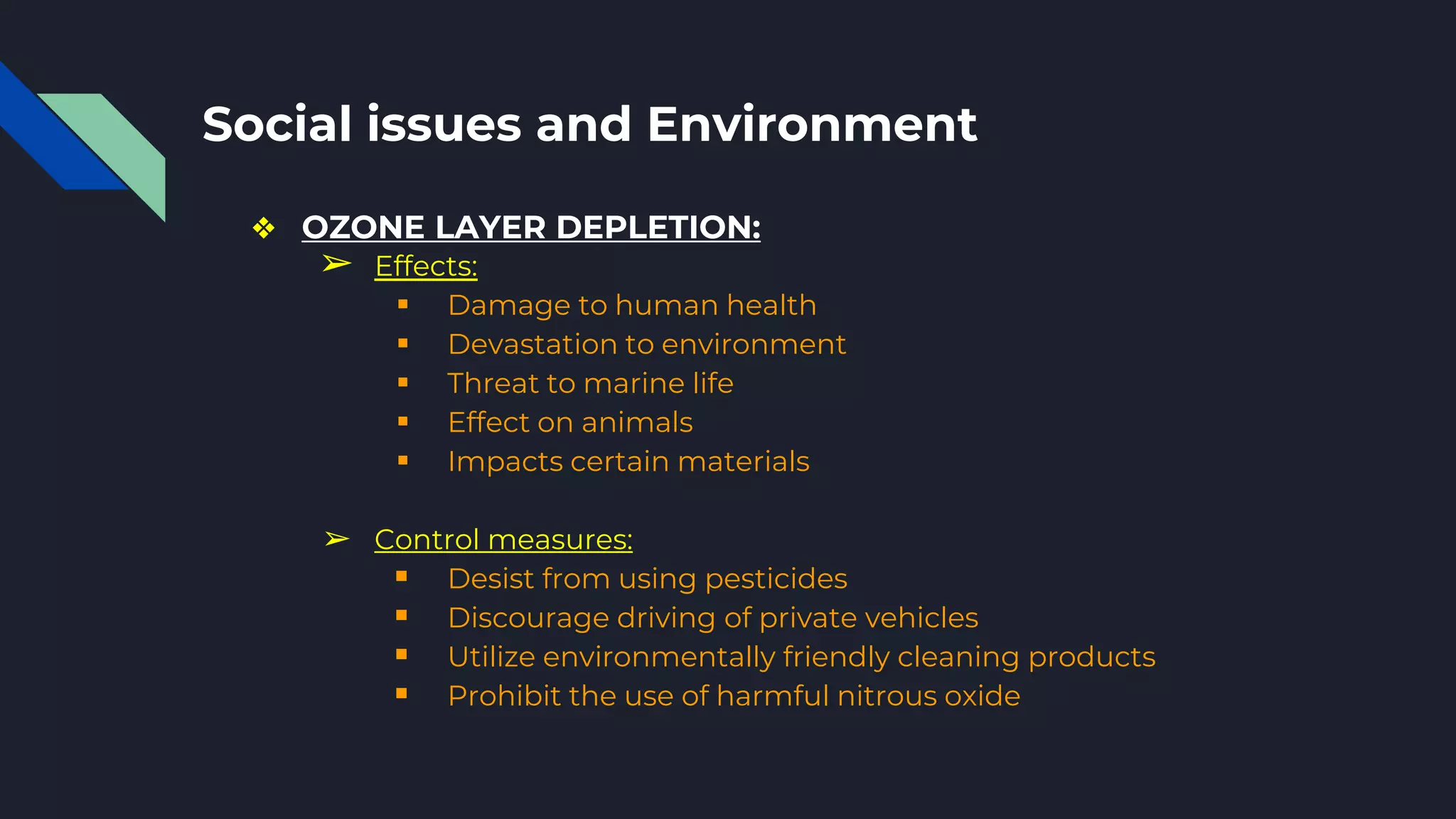 Social issues and environment | PPTX