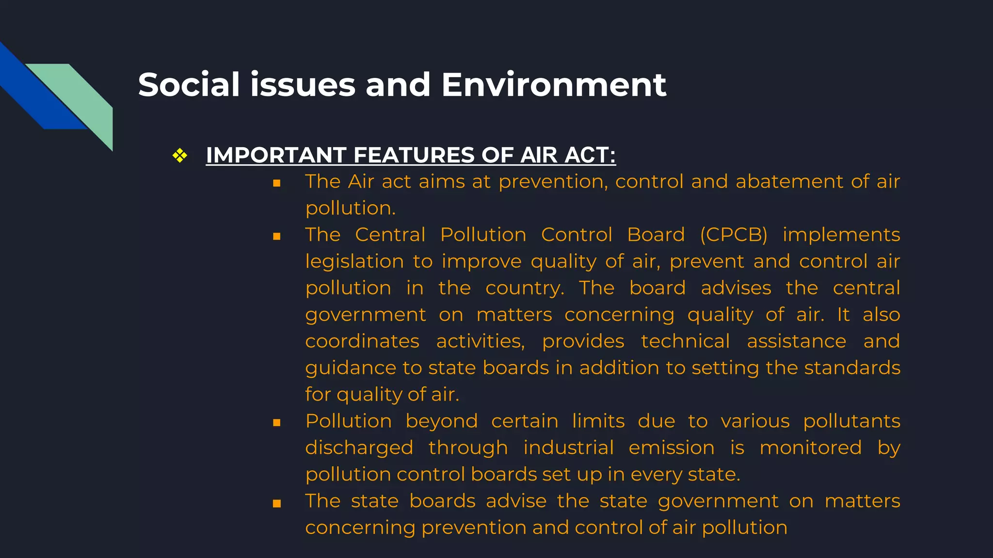 Social issues and environment | PPTX