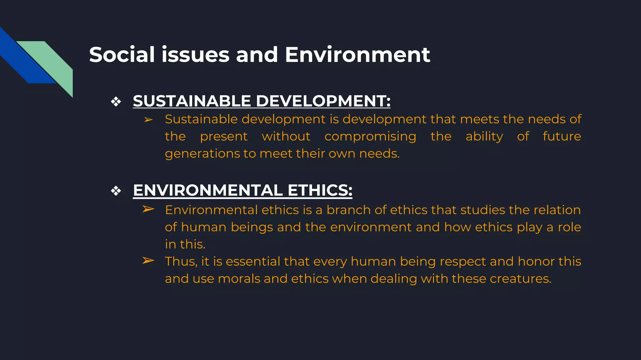 Social issues and environment | PPTX