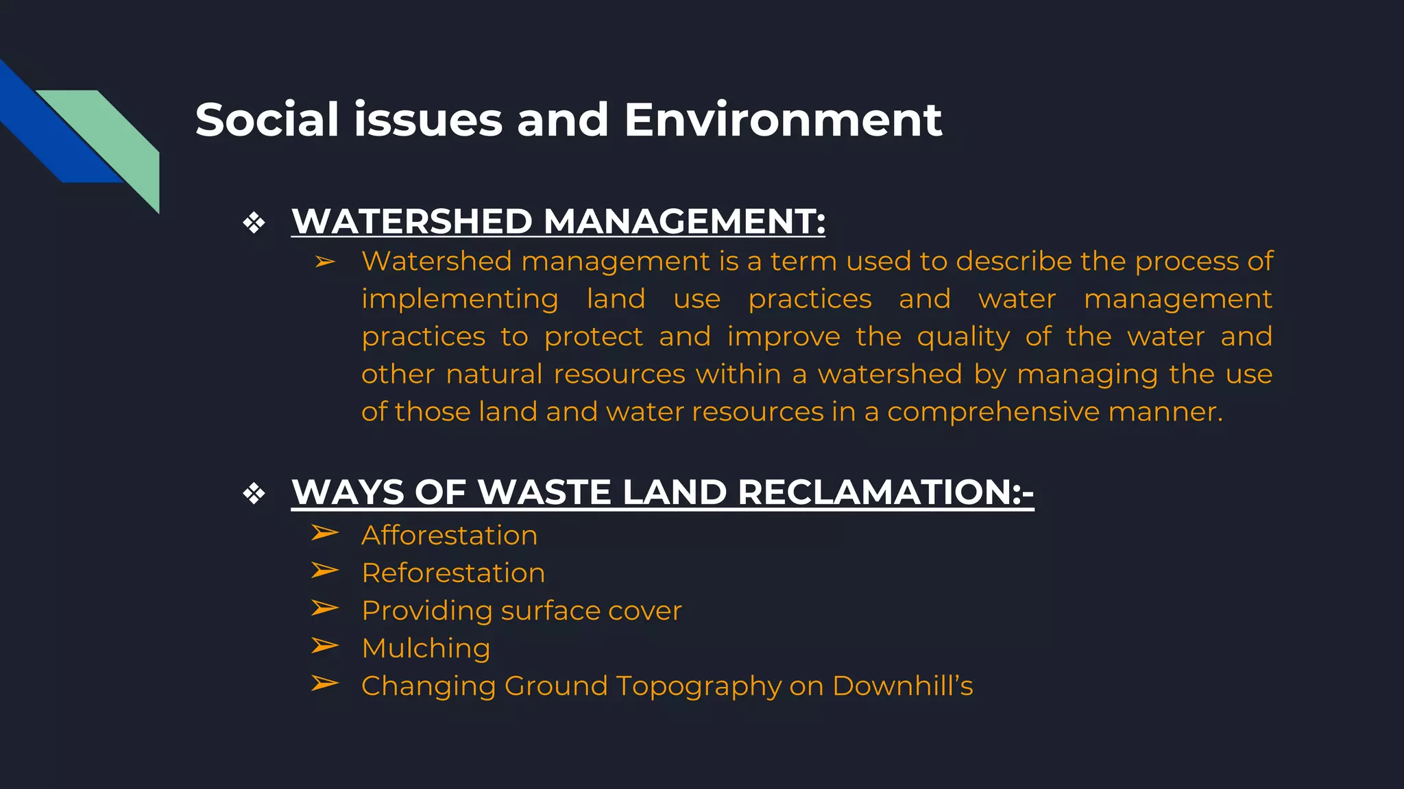 Social issues and environment | PPTX