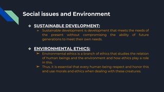 Social issues and environment | PPTX