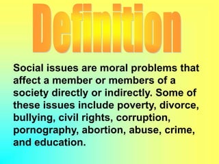 Social issues and possible solutions | PPT | Non-Profit Organizations ...