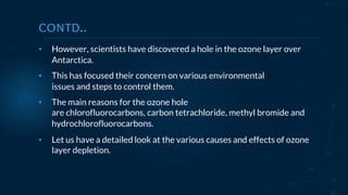 Social Issues and the Environment Ozone layer depletion, Nuclear accidents and holocaust.pptx