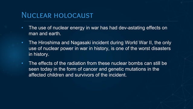 Social Issues and the Environment Ozone layer depletion, Nuclear accidents and holocaust.pptx